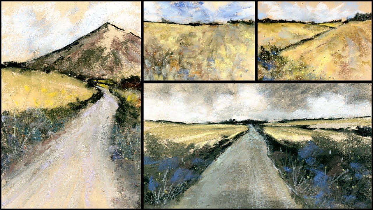 Some recent soft pastel landscape paintings plus chat about color - YouTube