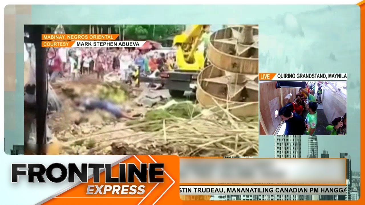 5, nakuryente habang nagliligpit ng giant Christmas tree; 2, patay | Frontline Express - YouTube