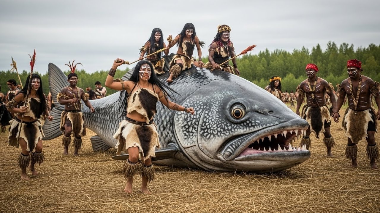 Unbelievable! Amazonian Hunters Capture Giant River Fish - YouTube