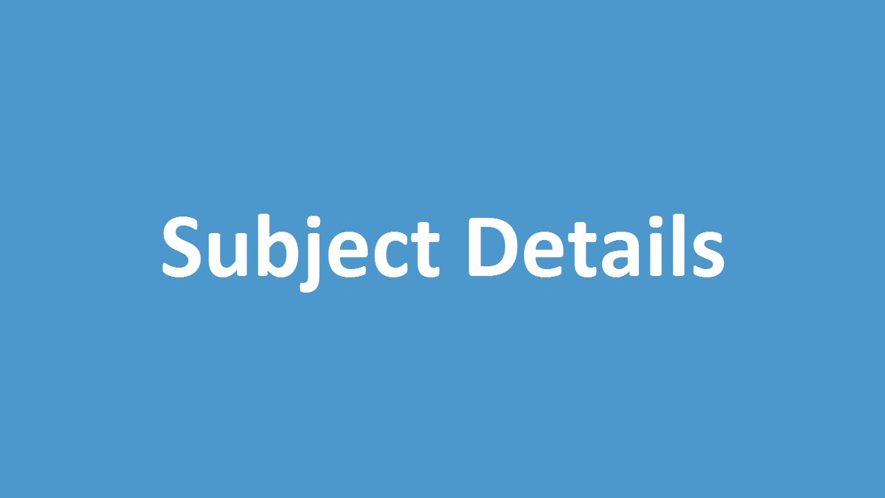Subject Details - YouTube