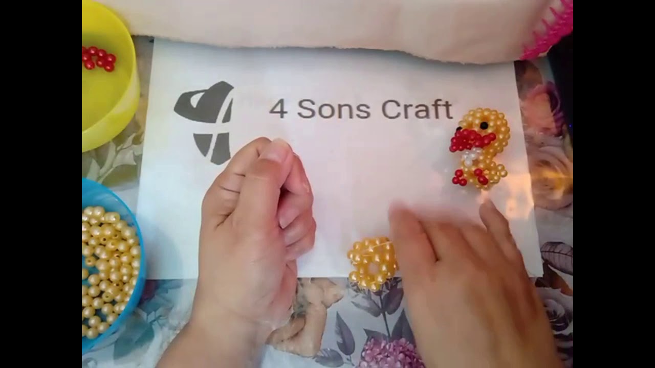 How to Make 3D Beaded Duck Type 1 Tutorial - YouTube
