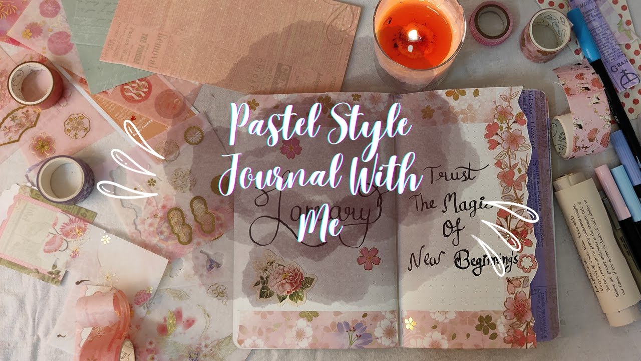 Pastel Style Journal With Me | Bullet Journaling | Easy Journal Spreads ...