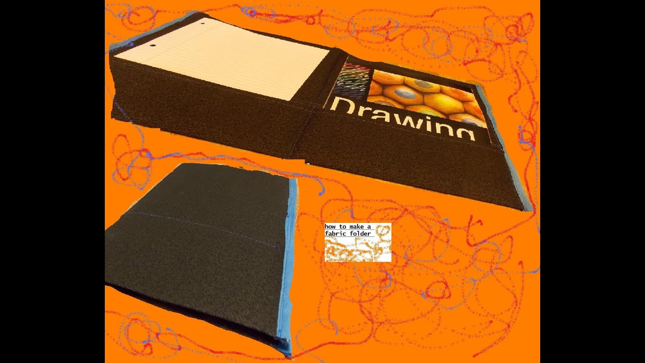 how to make a fabric folder for school or the office or anything - YouTube