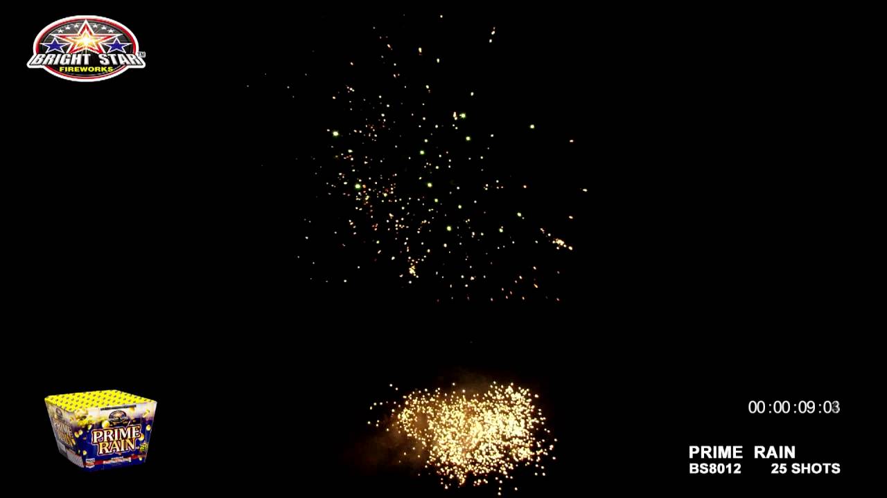 PRIME RAIN 25SHOTS - BRIGHT STAR FIREWORKS - BS8012 - YouTube