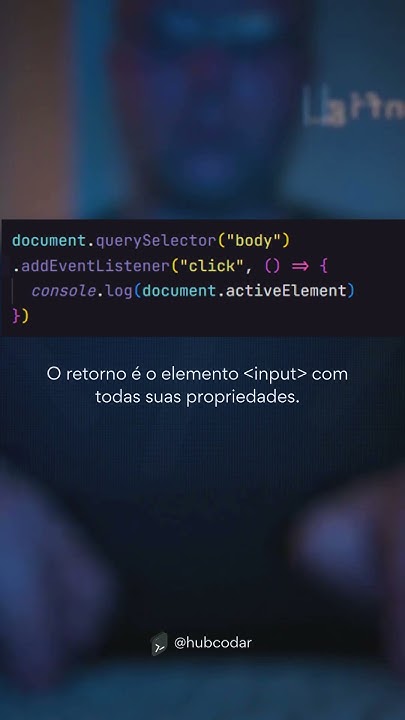 Js Activeelements Html Css Javascript Frontend Fullstack Programador Programação Youtube