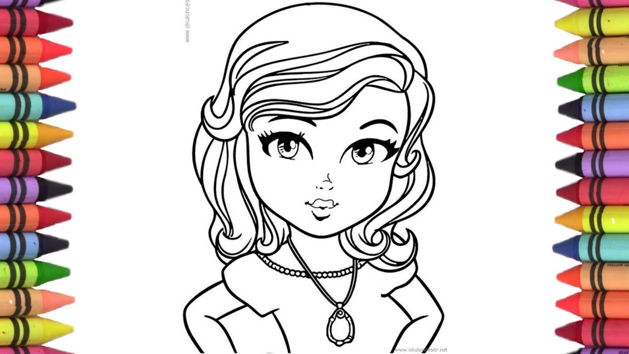 Disney princess drawing for kids, how to draw a cute girl, Disney ...