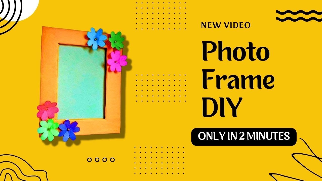 how to make a picture frame | DIY photo frame - YouTube