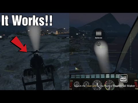 How to get a Weaponized Conada Helicopter w Spotlight in GTA ONLINE ...