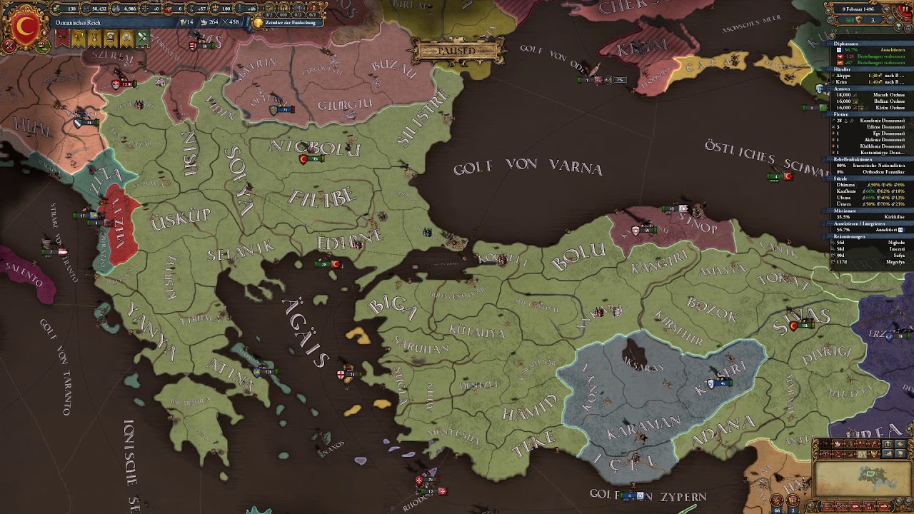 Lets Play EU4 Osmanen Achivement Run Sultan of Rum #009 - YouTube