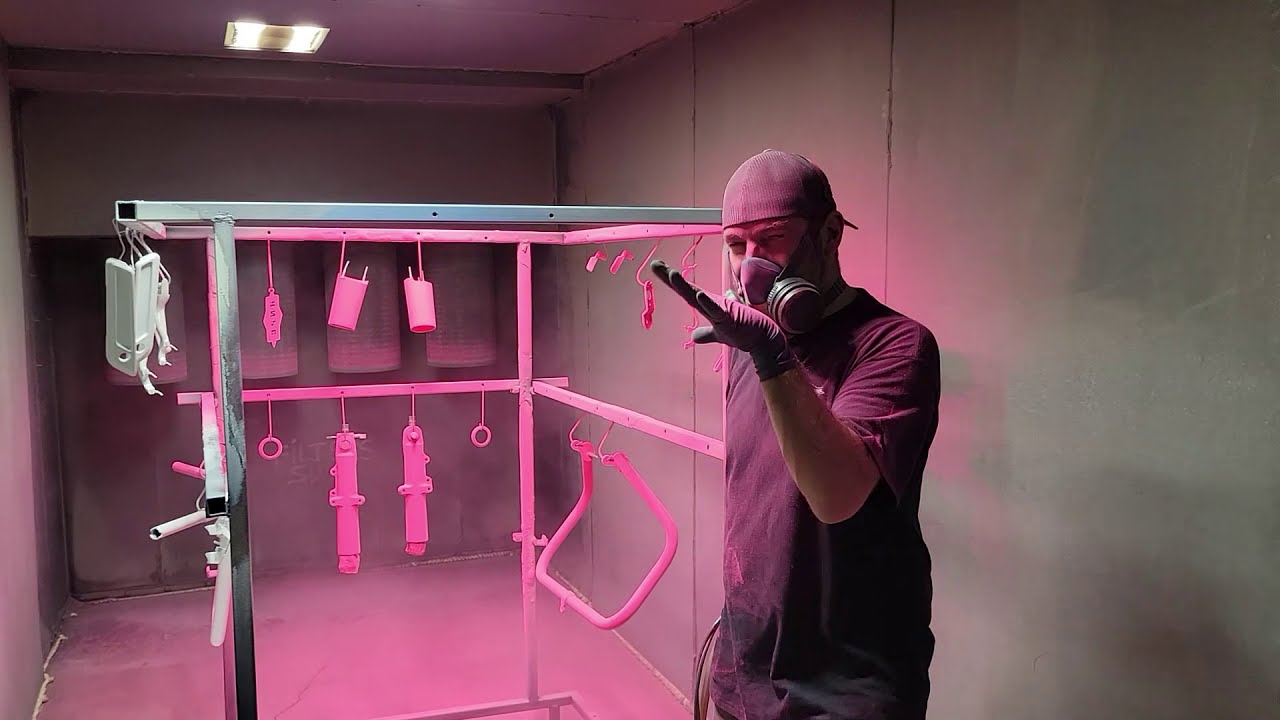 How to powder coat neon colors, neon pink. - YouTube