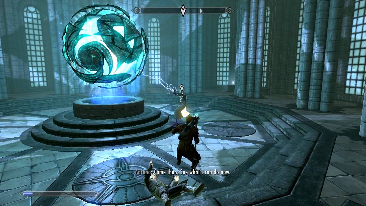 Skyrim Ancano Battle - YouTube