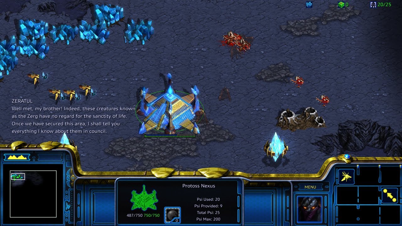StarCraft: Remastered 4K 60FPS Brood War Campaign Protoss 2 - Dunes of ...