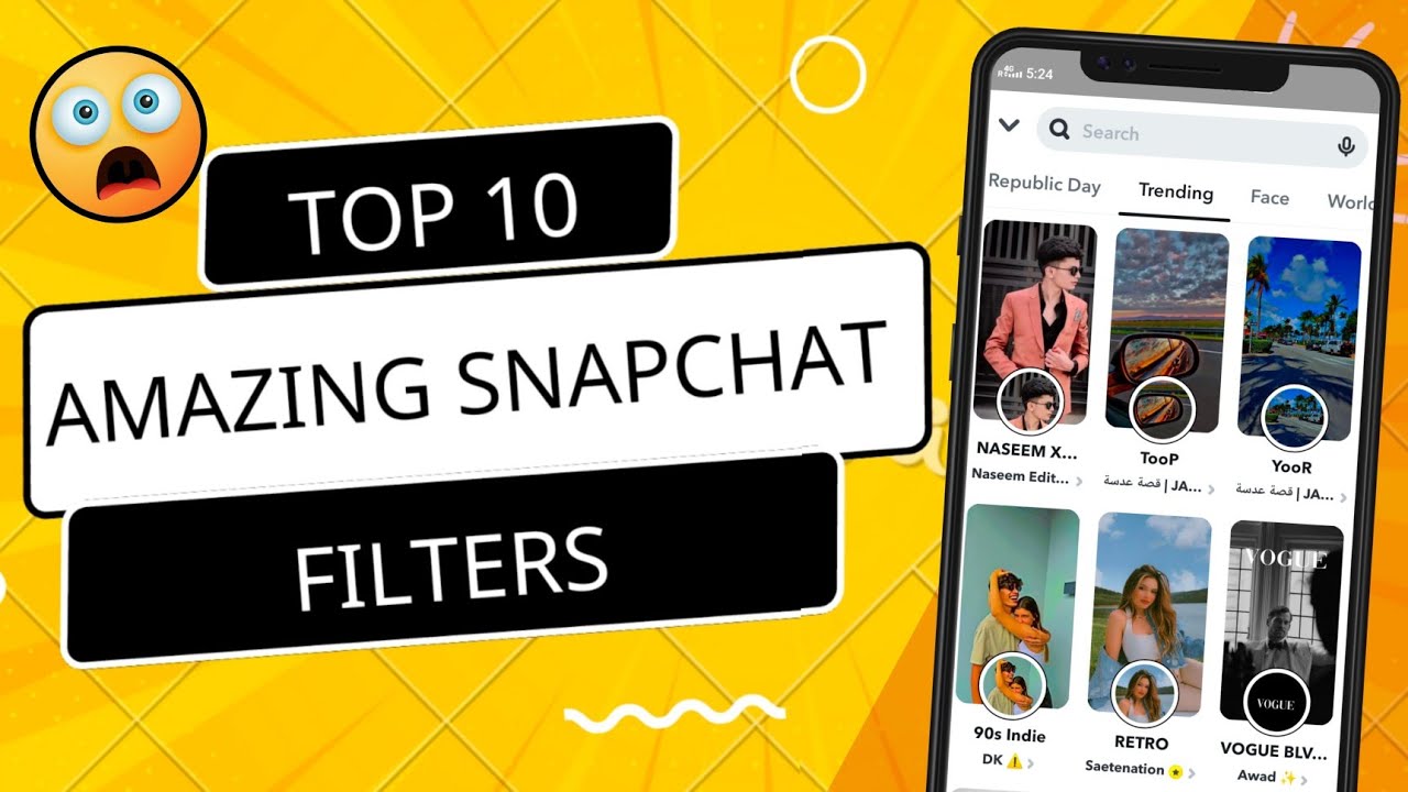 🔥10 Snapchat Filters You Must Try | Snapchat Lenses | Colourful ...
