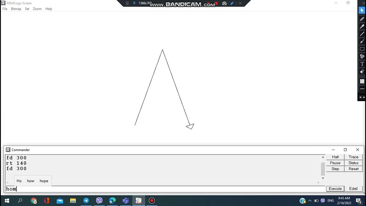 How to make an isosceles triangle using MSW logo - YouTube