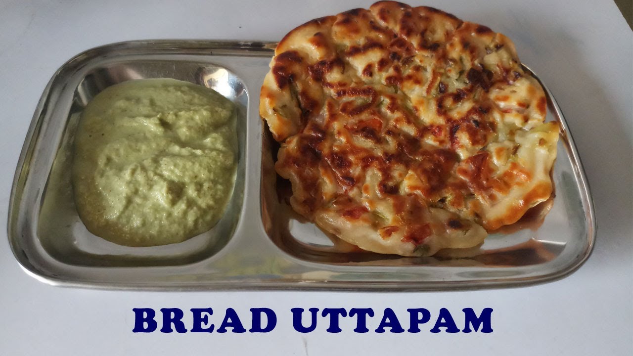 BREAD UTTAPPA | BREAD RECIPE | SNACKS RECIPE BY MAZHE ART - YouTube
