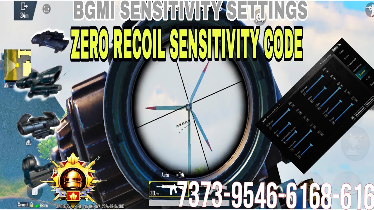 NEW UPDATE 3.2 !!🔥BEST SENSITIVITY CODE+CONTROL SETTINGS BGMI/PUBG ...