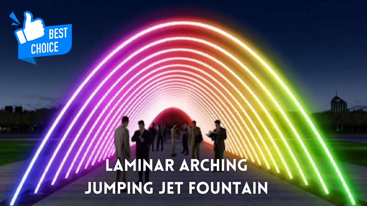 Best Laminar Arching Jumping Jet Fountain in the World - YouTube