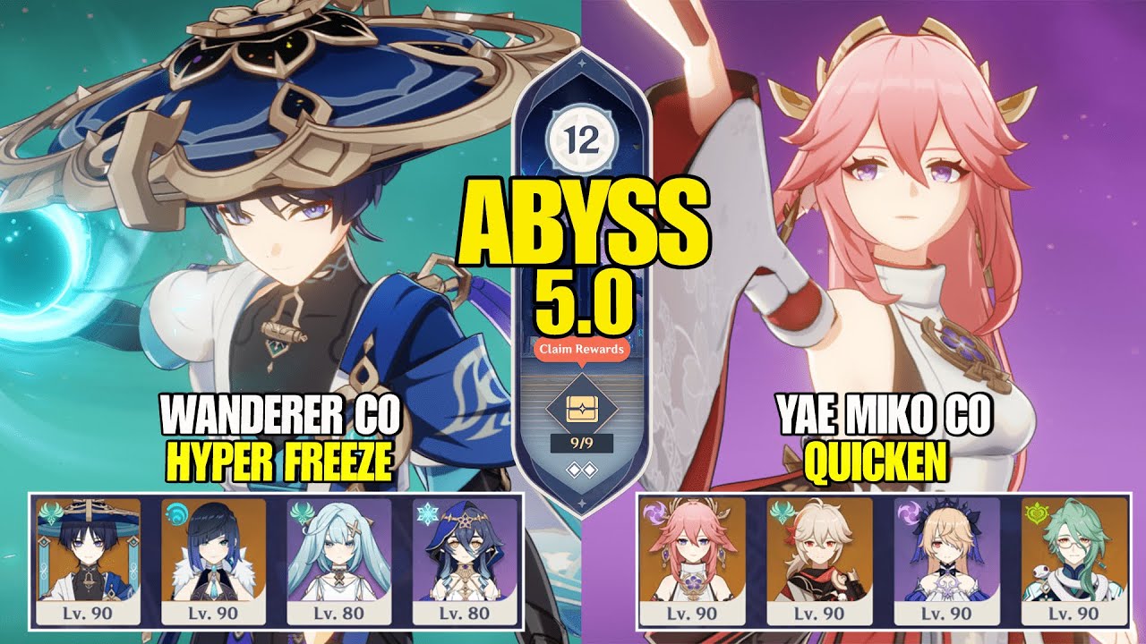 Wanderer C0 Hyper Freeze - Yae Miko C0 Quicken | Spiral Abyss 5.0 ...