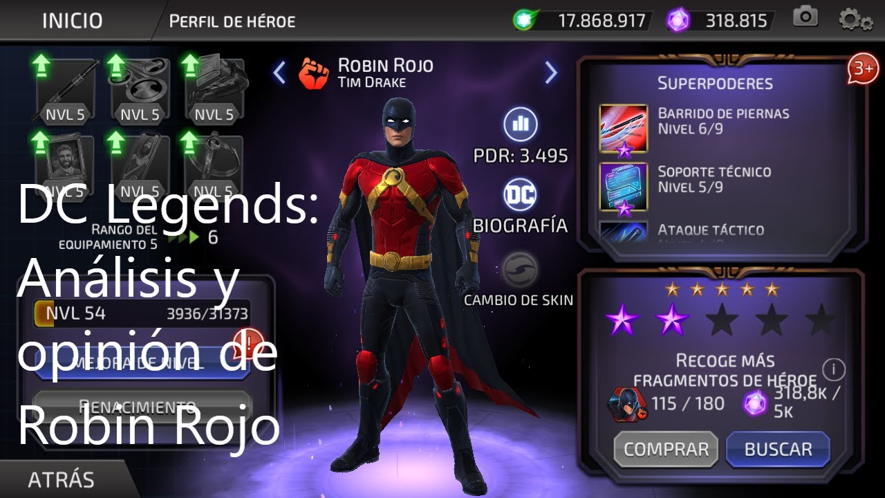 DC Legends: Análisis y opinión de Robin Rojo - YouTube