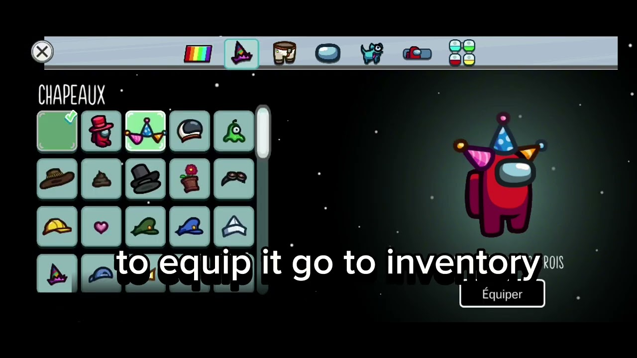 TUTORIAL HOW TO BUY AN ITEM IN THE SHOP, EQUIP AN ITEM ON AMONG US ...