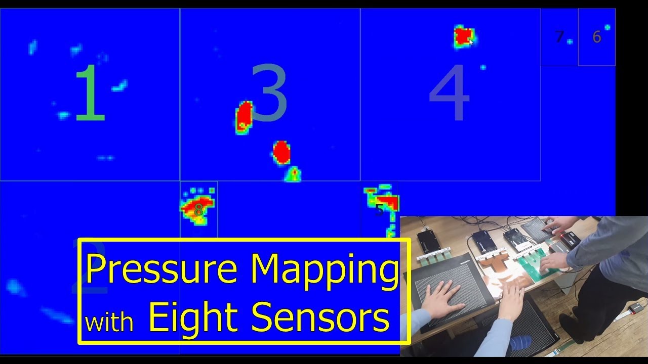 Simultaneous Measurement of Eight Pressure Mapping Sensors 8개 압력분포측정 ...