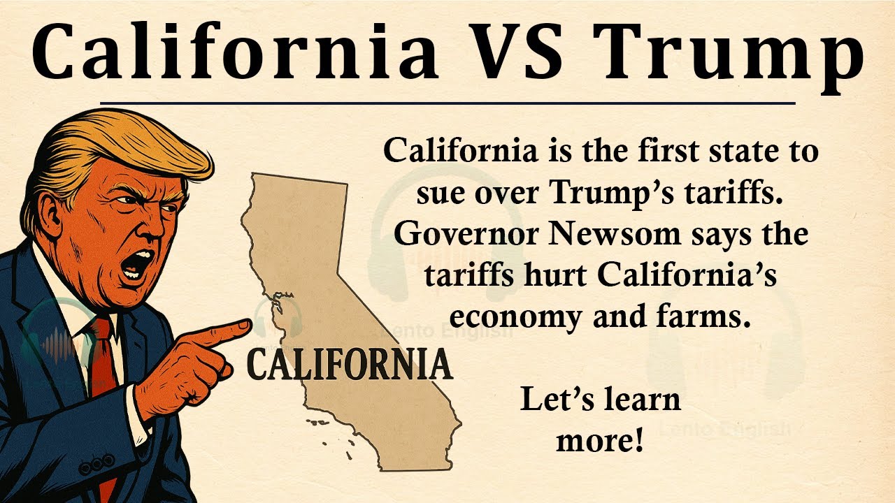 California vs Trump || 🇺🇸 Learn English Through Story Level 3 || Graded ...