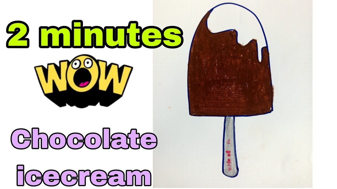 How to draw a chocolate ice cream only 2 minutes 😀 ️ - YouTube