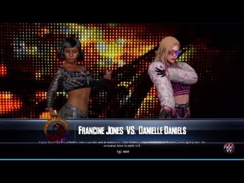 WWE 2K23 One on One - Francine Jones vs Danielle Daniels - YouTube