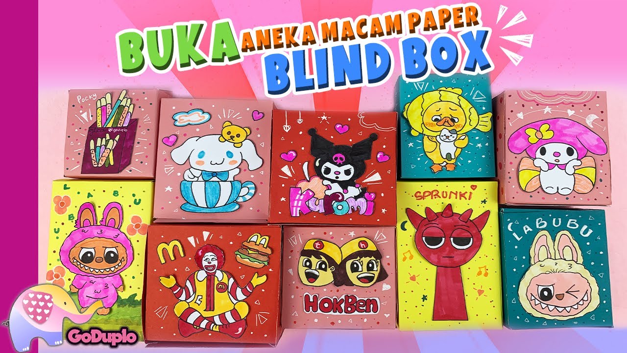 BUKA Beraneka Macam Paper BLIND BOX! Ada Blind Box LABUBU KUROMI Juga ...