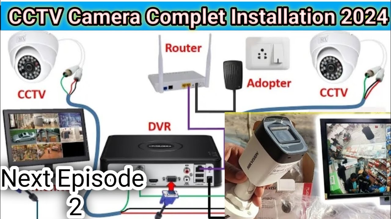 CCTV Camera Complete Installation with DVR @technical technician(Part2 ...