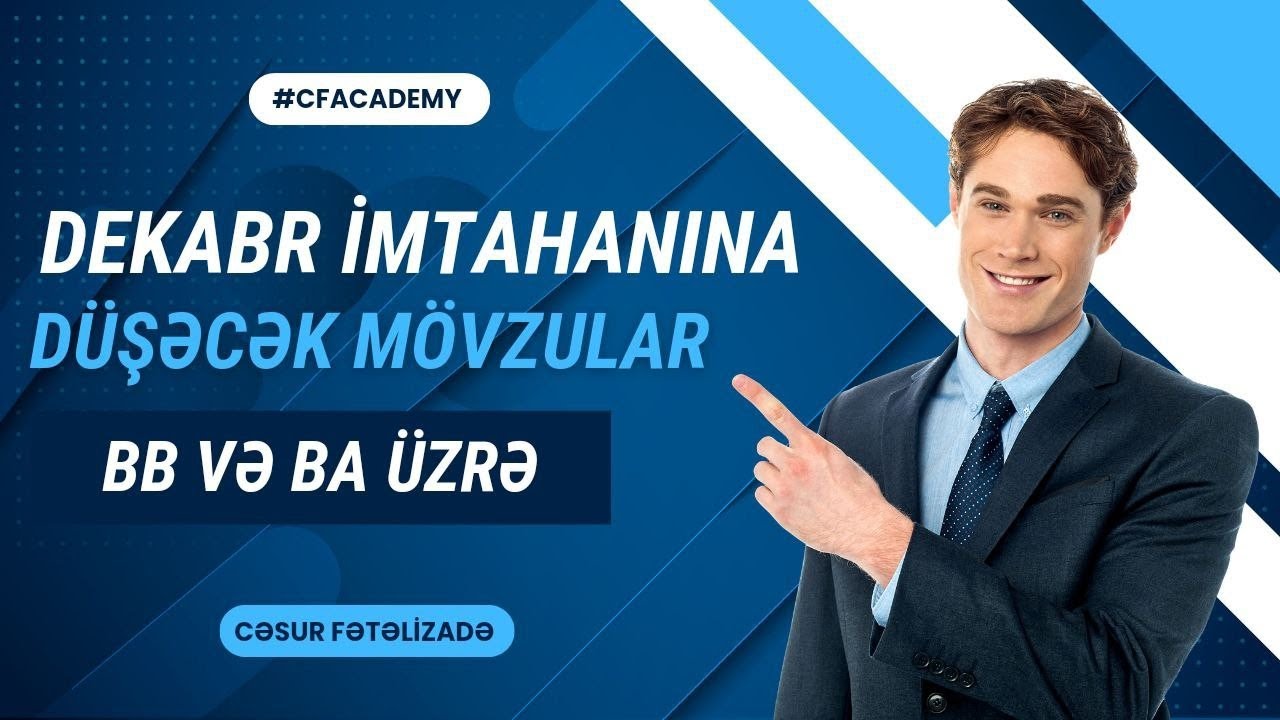 1 Dekabr imtahana düşəcək suallar ( BA, BB ) - YouTube