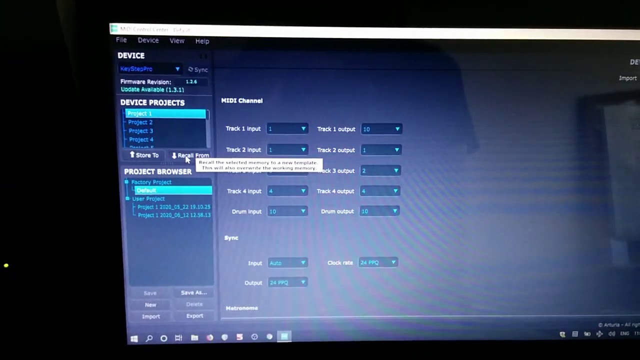 Arturia MIDI Control Center crashes when transferring project - YouTube