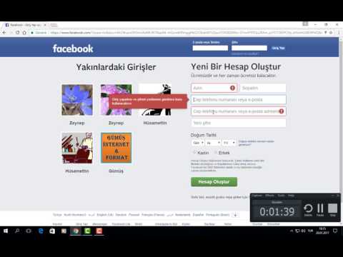 Facebook hesabı açma