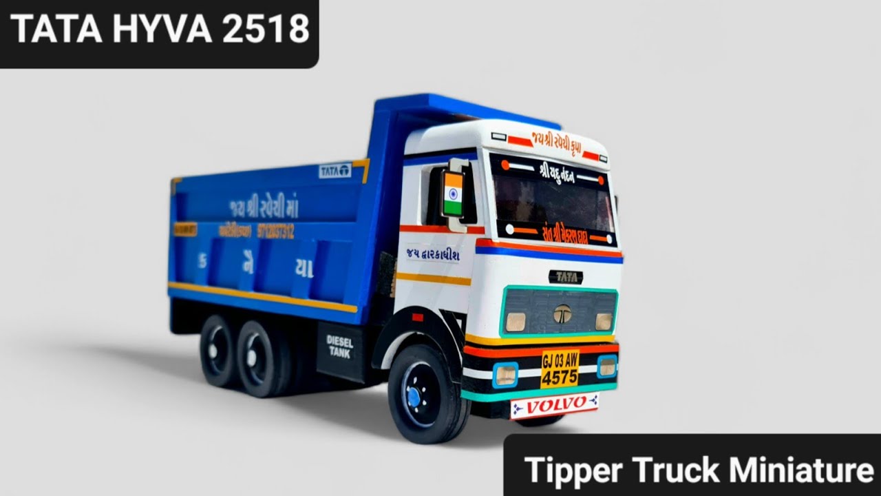 Miniature Truck Review || Tata Hyva 2518 Tipper Truck Miniature Model ...