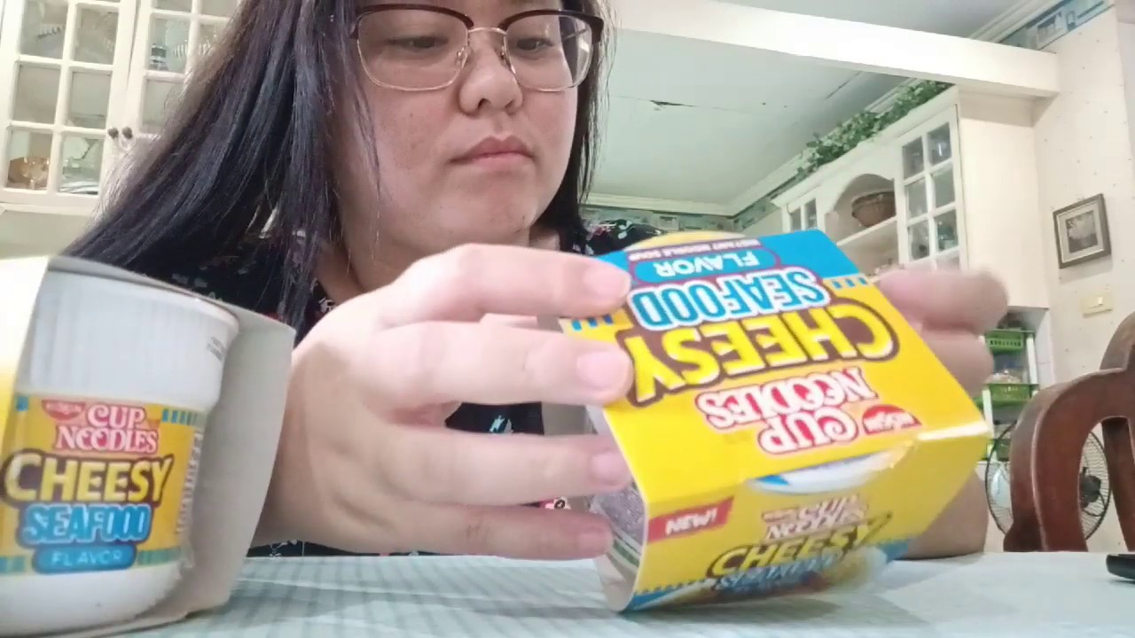 NISSIN CHEESY SEAFOOD FLAVOR #cupnoodles - YouTube