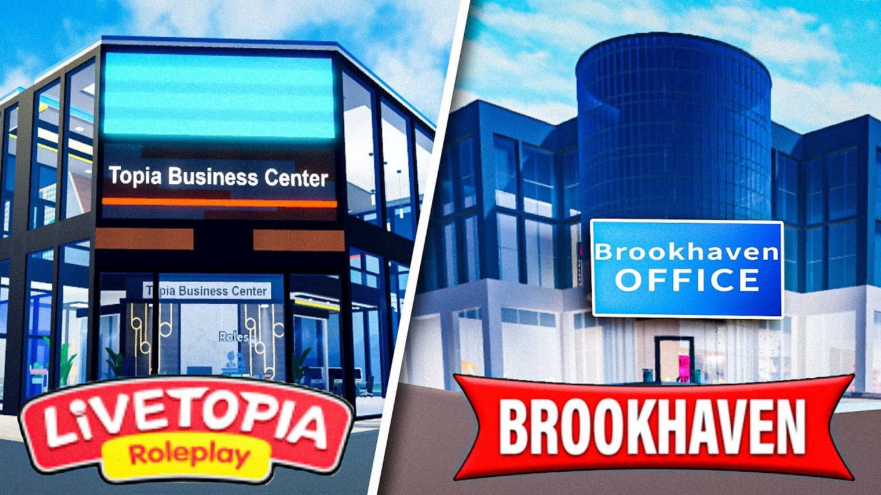 UPDATE Office in Livetopia RP VS Office in Brookhaven RP Roblox! Where ...