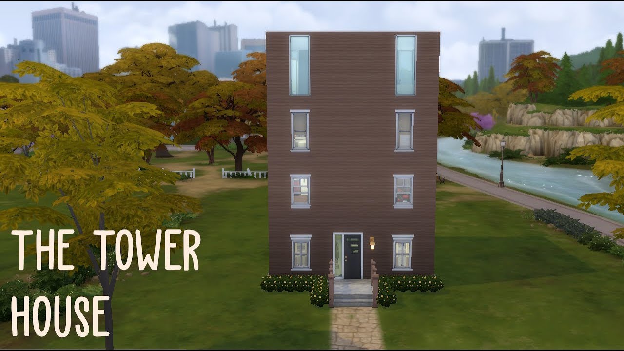 The Sims 4 house build-The tower house - YouTube