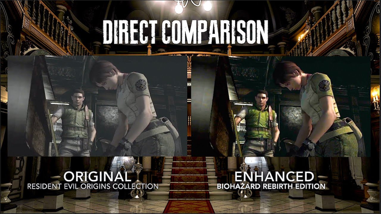 DIRECT COMPARISON || Resident Evil HD | Biohazard Origins: Rebirth ...