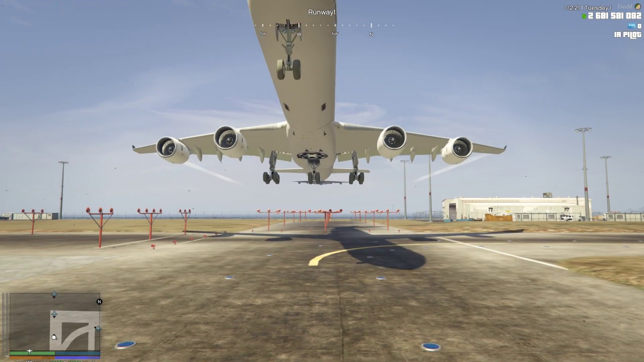 GTA FiveM - Landing of Imperial Airlines A340-600 - YouTube