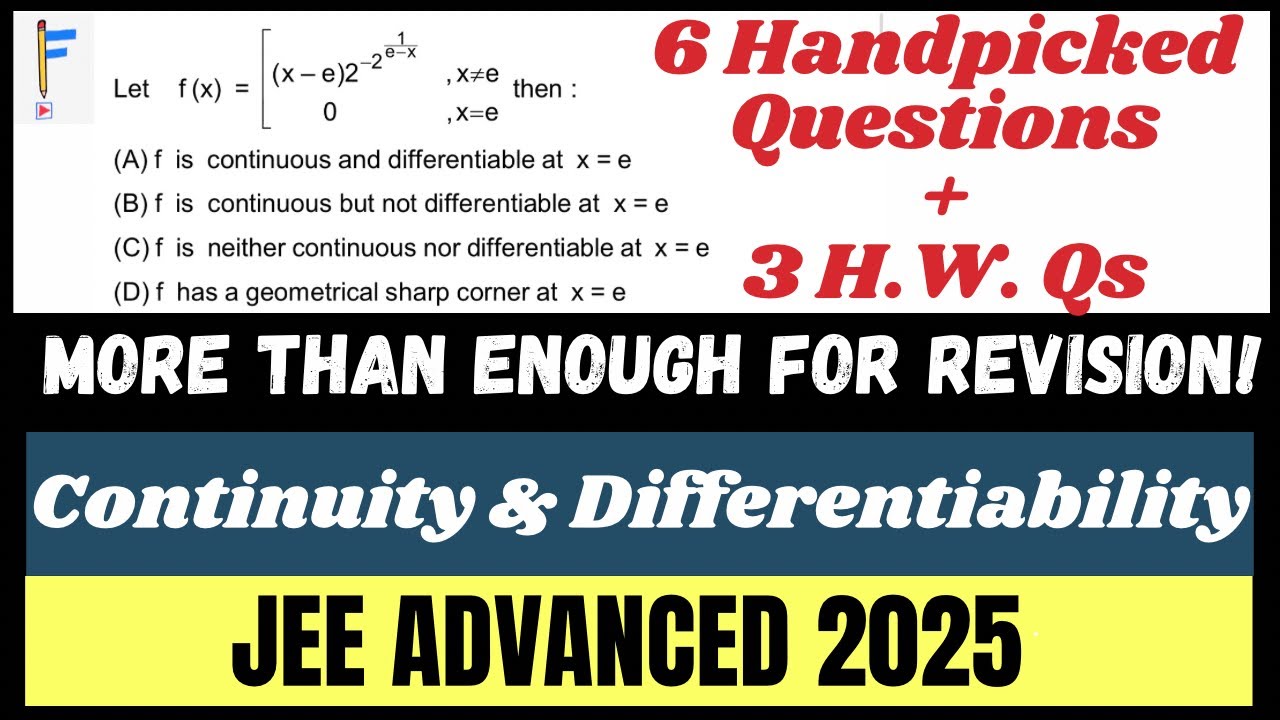 Continuity & Differentiability – 6 Handpicked Advanced Level Questions ...