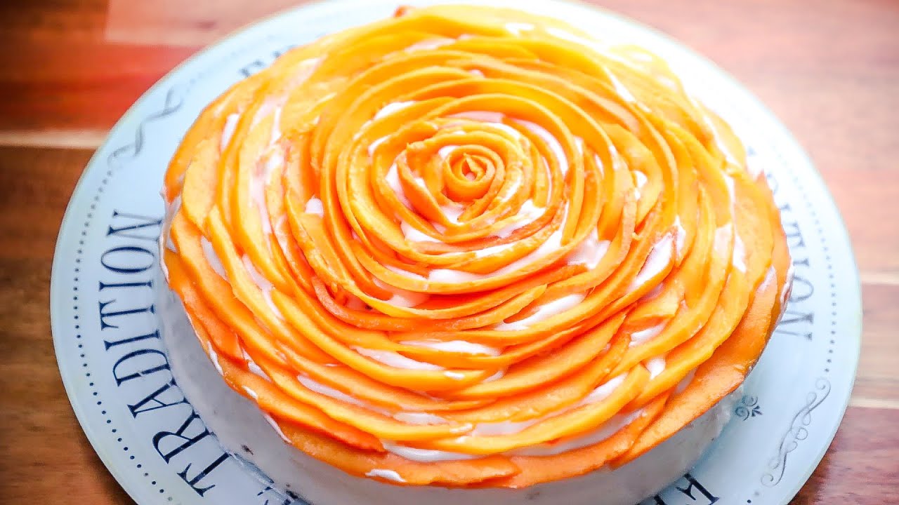 Mango Cake Recipe - How To Make Mango Cake - YouTube