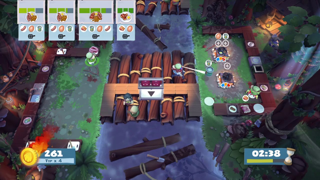 Overcooked 2 Campfire Cookoff 2-4 3 player Record - YouTube