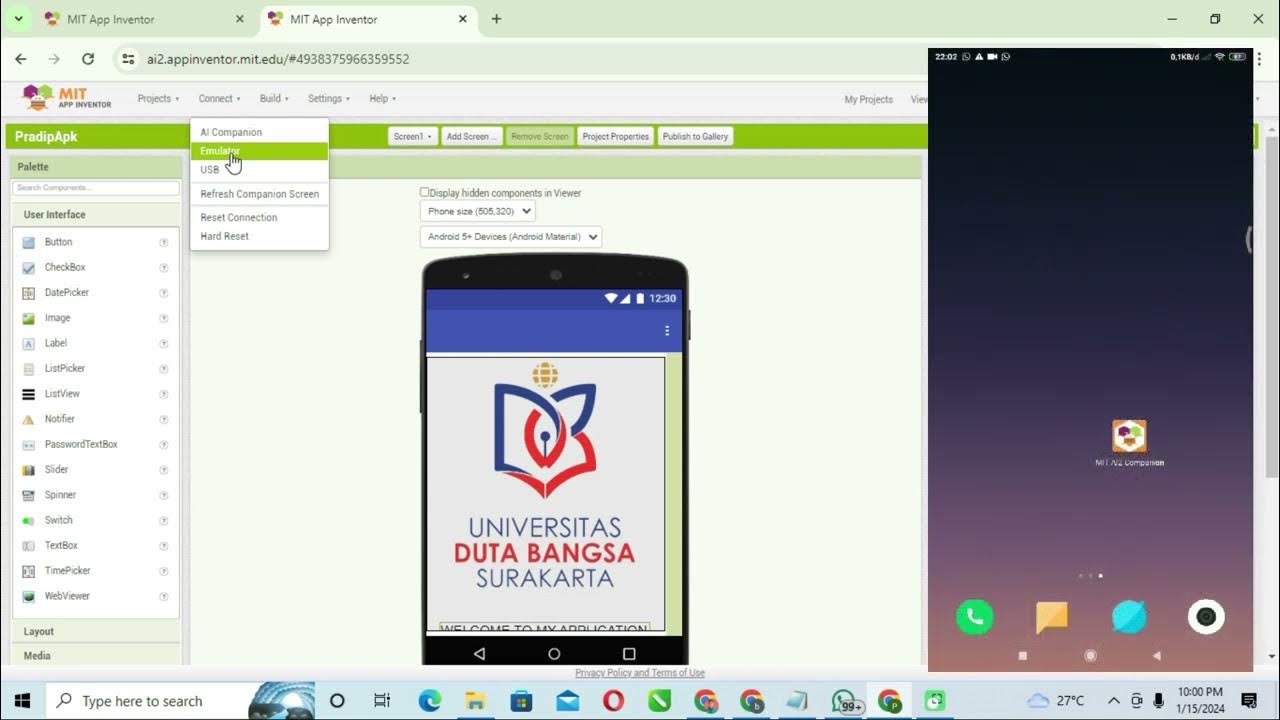 UAS PRADHIPTYA YNS 210101146 PEMROGRAMAN PERANGKAT BERGERAK MIT APP INVENTOR - YouTube