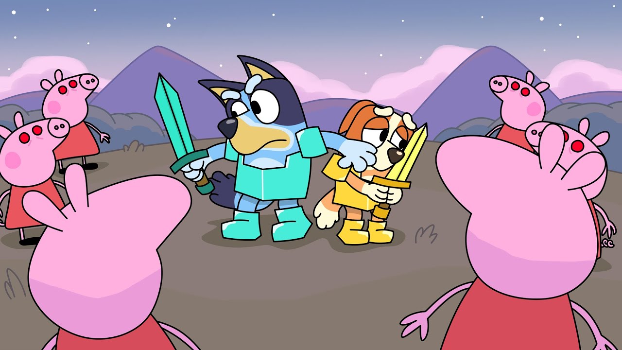 BLUEY Y BINGO VS APOCALIPSIS DE PEPPA PIG EN MINECRAFT 😱 - YouTube