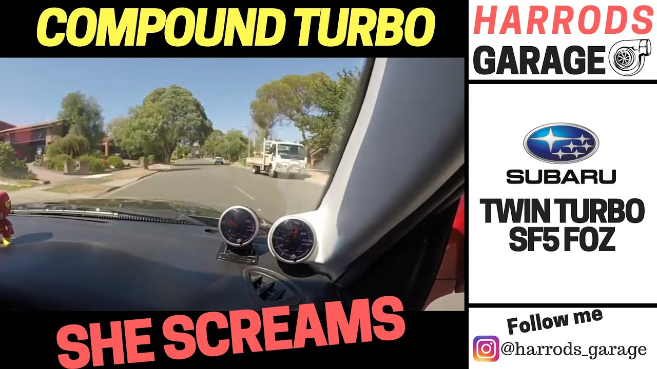 Compound Turbo Subaru | GT35 Screamer Pipe Works a Treat - YouTube