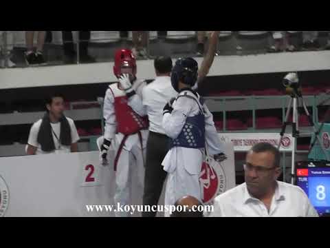 61kg Semifinal - Yunus Emre Konur vs Ö. Furkan Körpe (2019 Turkish Cadet Taekwondo Championships)