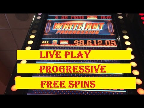 Live play, Free Spins! White Hot Progressive slot - YouTube
