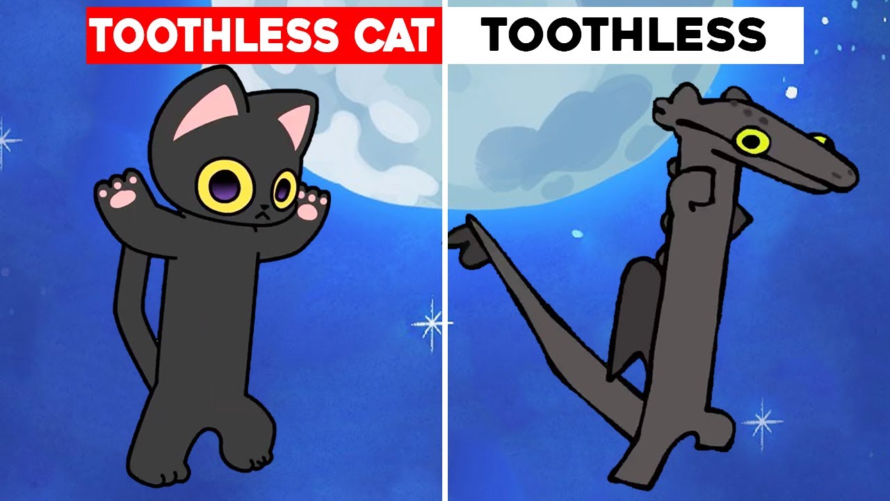 Toothless Dancing Meme: Toothless Cat VS Toothless - YouTube
