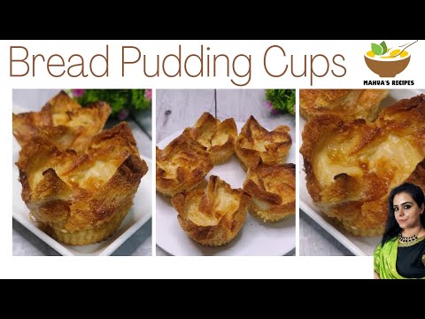 Bread Pudding Cups Recipe| ब्रेड पुडिंग कप रेसिपी| How to make Bread ...