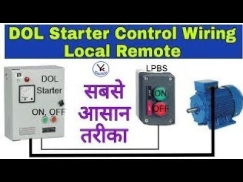 DOL Starter Remote Wiring Connection in Hindi | Direct Online Starter ...